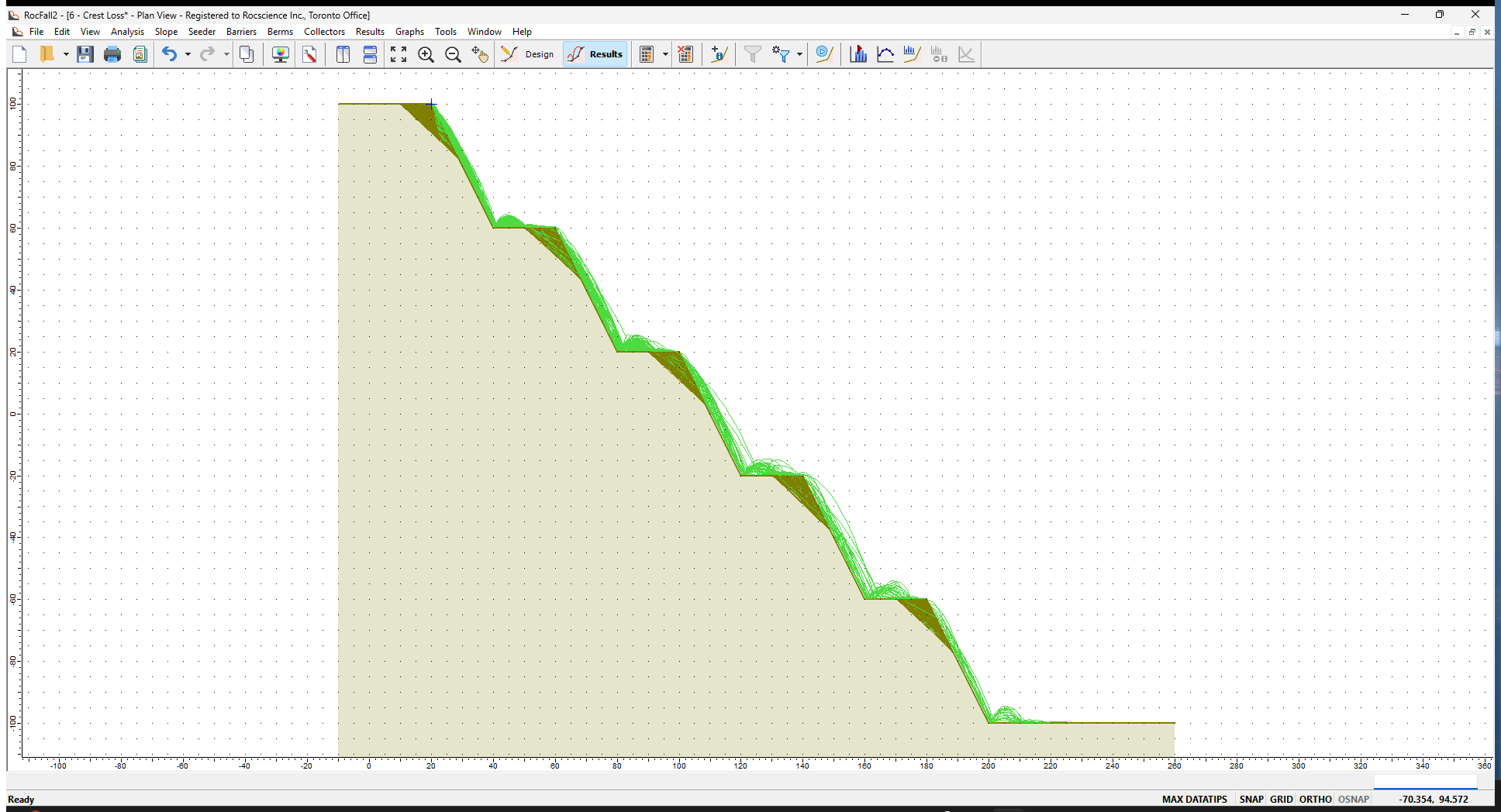 RocFall2 Tutorials | 6 - Crest Loss